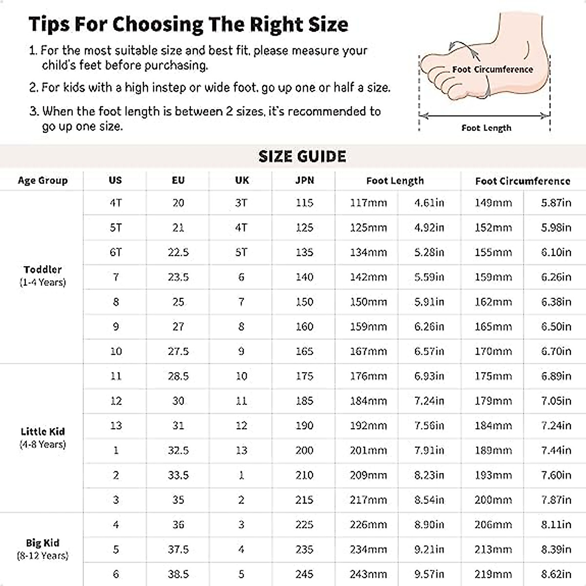 DREAM PAIRS Girls Combat Boots Side Zipper Ankle Booties SDBO2306K Size 6 Big Kid Brown