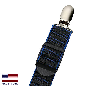 World's Best Shirt Stays for Men Police and Military-Heavy Duty-Made in USA (Original Style)(Back the Blue LEO Edition) 1 Pair of Shirt Keepers/Garter