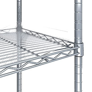 SINGAYE 3 Shelf Wire Shelving Unit Adjustable Storage Shelving 21.26”W x 11.41”D x 22.83”H (Silver)