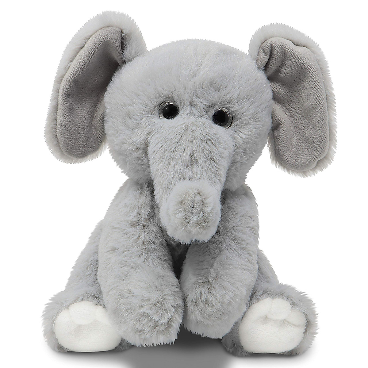 Fluffuns Baby Elephant Plush Stuffed Animal Toy - Cute Plush Stuffed Elephant Animals Toys for Babies, Girls and Boys - 9 Inch Height (Blue Gray White)