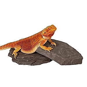 Carolina Custom Cages Natural Habitat Rocks, Deep Maroon, Medium Size Pair