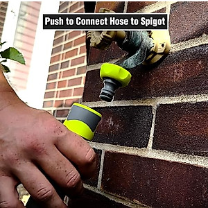 Flexzilla HFZGAK11 Garden Hose Quick-Connect Fittings, 2-Piece Coupler & Plug Kit, ZillaGreen