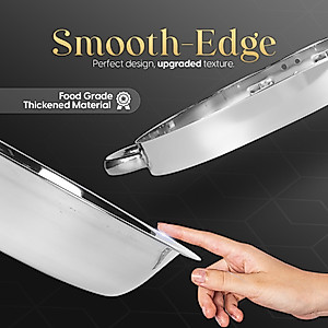 Stainless Steel Chafing Dish - 1x 5QT Catering Dish - Silver & Rose Gold - Round Food Warmers for Parties - Buffet Serving Dishes for Heating & Cooling