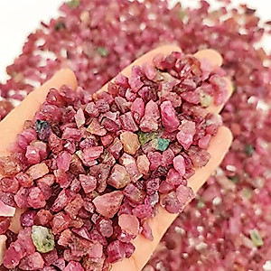 FUDGIO 100g Bulk Natural Red Tourmaline Gravel Rock Raw Crystal Specimen Gemstone Aquarium Decor Gift