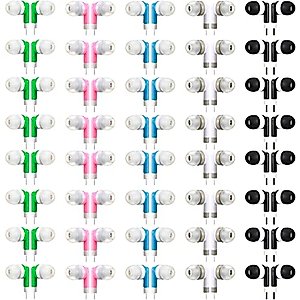 Konohan 100 Pack Kids Earbuds Wired Earphones Wired Earbuds Multipack Earbuds Earphones Headphones Earbuds for School Library Museum Classroom Students