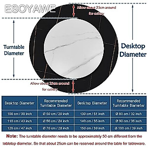 Lazy Susan Tabletop Rotating Serving Tray, Diameter 20~39 Inch Wooden Turntable For Dining Table, 360° Silent Smooth Rotation Serving Plate, For Restaurants Kitchens