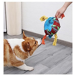 Squeaky Dog Toy - Durable Dog Toys for Aggressive Chewers, Squeaky Chew Toys for Aggressive Chewers Large Breed, Tough Dental Chew Dog Toys for Large Medium Breed. Clean Dog Teeth (Ball)