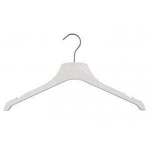 NAHANCO 9101750HU Acrylic Premium Shirt Hanger, 17", White (Pack of 12)