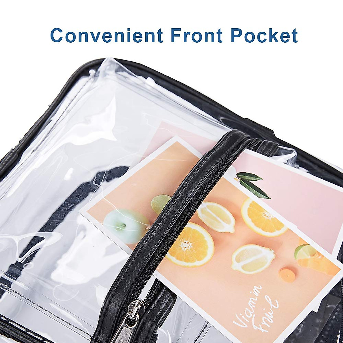 Mini Clear Backpack,Stadium Approved Clear Backpack with Front Accessory Pocket, Heavy Duty See Through Backpack for Festivals, Concerts,Sporting Events