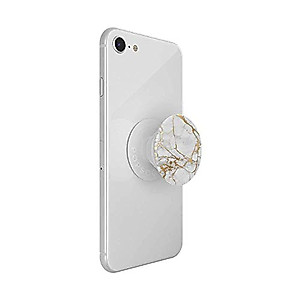 PopSockets Phone Grip with Expanding Kickstand, Marble PopGrip - Gold Lutz Marble