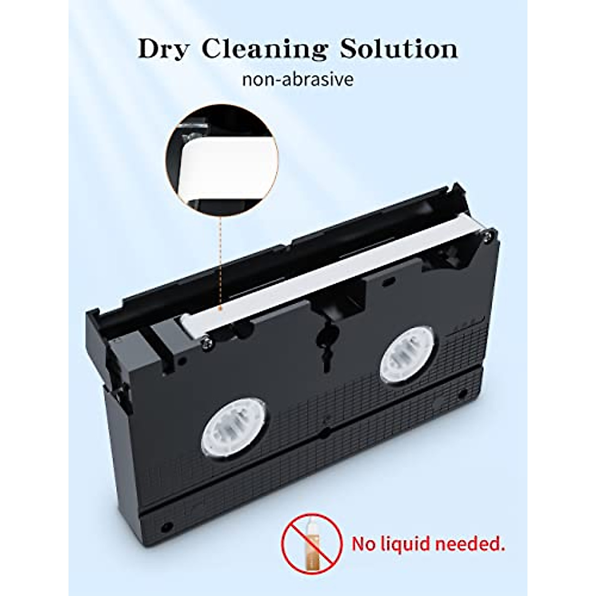 Arsvita VHS/VCR Head Cleaner, Video Head Cleaning Kit for VHS/VCR Players, Dry