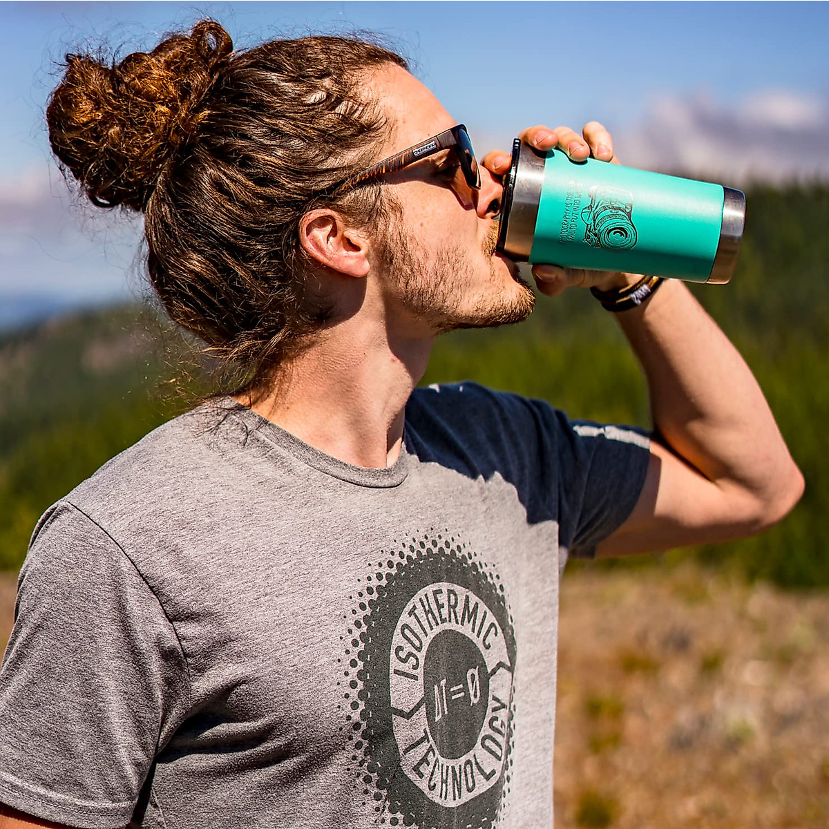 Tempercraft 20 oz Vacuum Insulated Tumbler w/Lid and Laser Engraved Customization Options - Stainless Steel, Double-Walled Travel Mug (Aqua - Custom)