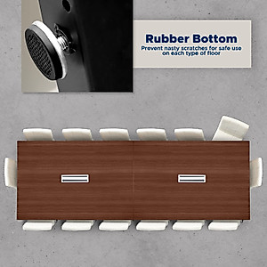 ahliss Sturdy Conference Table with Cable Management Grommets Modern Rectangle Office Meeting Table with Wood Tabletop and Metal Frame & Legs- Easy Assembly Boardroom Table (Mahogany, 12 Foot)