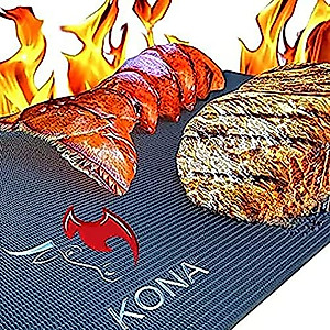 Kona XL Best Grill Mat - BBQ Grill Mat Covers The Entire Grill - Premium Non-Stick 25"x17"