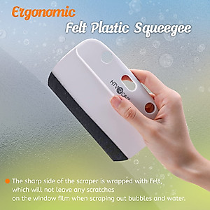 HTVRONT Window Film Kit - 4 Pcs Window Privacy Film Installation Tools, Easy to Apply Glass & Car Windows Tint Kit, Includes Felt Squeegee, Detachable Knife & 1 Extra Blade, 100ML Spray Bottle