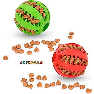 Jertoys Juguetes, Pelota para Perros Indestructible. Bola masticable resistente a las mordeduras con comedero en sus ranuras Ideal para la limpieza de dientes y entretemiento de sus mascotas (Blue)