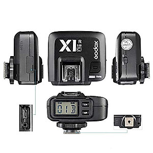 GODOX X1R-C E-TTL 1/8000s Wireless Remote Flash Receiver Shutter Release Compatible with Canon EOS Cameras Godox V1 TT350N AD200 AD200Pro Flash