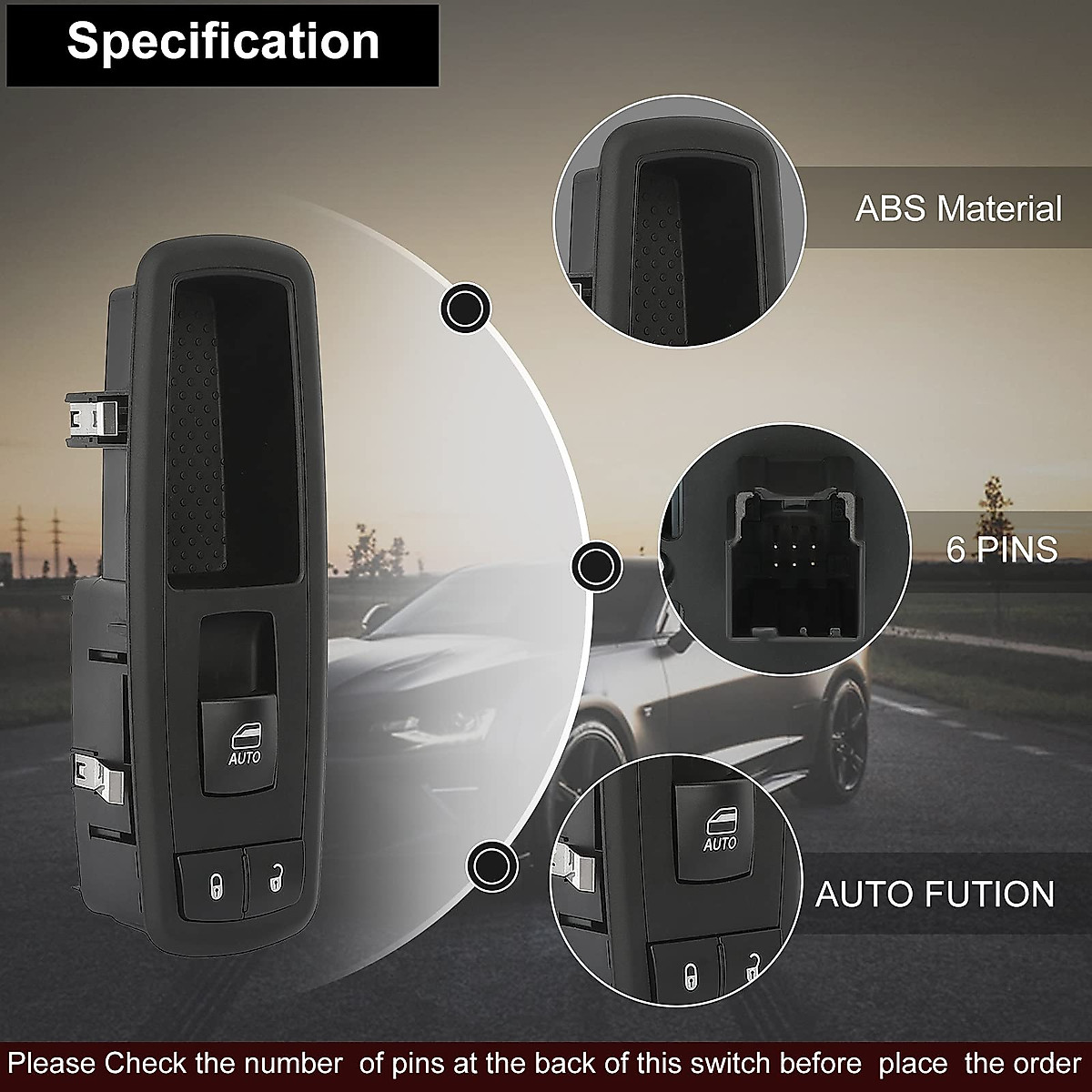 Master Power Window Switch Front Passenger Side fits for 2009-2012 Dodge Ram 1500 Replace for The Factory OE04602870AD 04602544AG