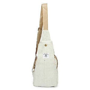 LONGING TO BUY Hemp Sling Backpack- Hemp Cross body Bag- Hemp Shoulder Backpack Adjustable Strap for Men & Women (Green)