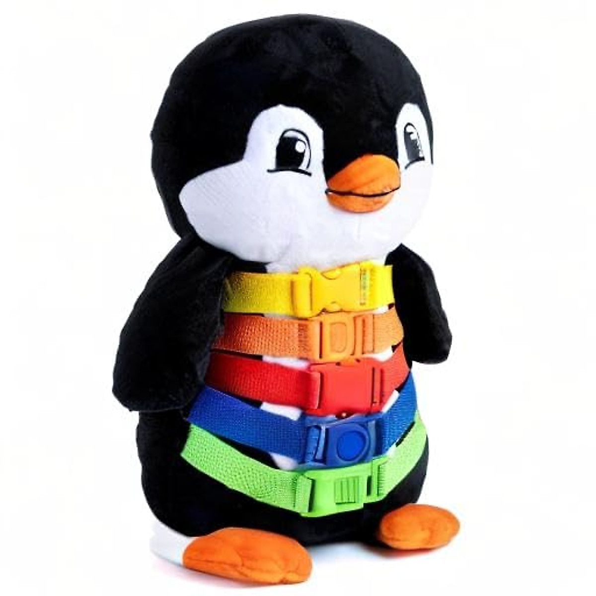 Buckle Toys Blizzard Penguin - Montessori Learning Activity & Stuffed Animal - Develop Motor Skills, Problem Solving, Counting & Color Recognition