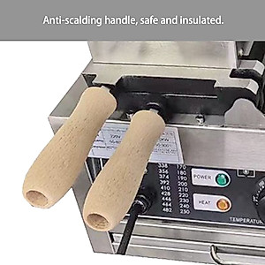 Mvckyi Strange Shape Waffle Maker with Removable Plates, 5pcs Commercial Abalone Shaped Waffle Maker Machine Electric, Rotating Waffle Irons Non-stick, Stainless Steel, for Restaurant, Snack Bar