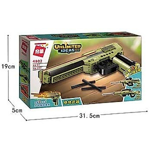 HOCHE Gun Model Kits for Kids Desert Eagle 3-in-1, 202 Pcs Model Kit Building Blocks Gun DIY Can Launch Weapon Military Model Toy, Improve Kid's Concentration
