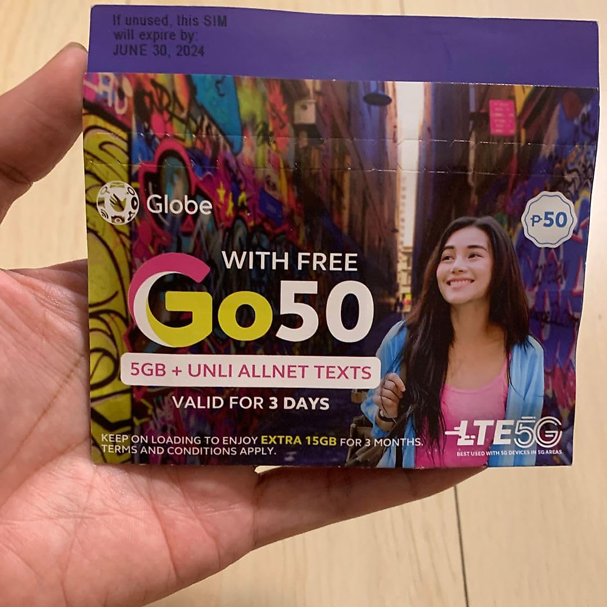 Globe Sim Card Philippines LTE & 5G Philippine Simcard, Globe Local Line Use, High Speed Data Communication, Roaming, Prepaid Sim Card (5GB Data)