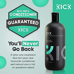 Kick Mens Shampoo + Conditioner Bundle Tea Tree & Peppermint - Itchy Scalp Treatment for Dandruff & Thinning Hair-High Performance Anti-Dandruff, Anti-Hair Loss Care for Men and Women