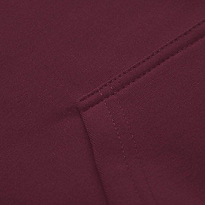 Women Casual Hoodies Hooded Sweatshirts Long Sleeve Hooded Pullover with Front Pocket Solid Pullover Hoodies Wine