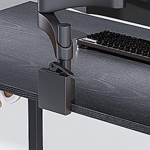 ODK 32 inch Small Computer Desk Study Table for Small Spaces Home Office Student Laptop PC Writing Desks with Storage Bag Headphone Hook, Espresso Gray