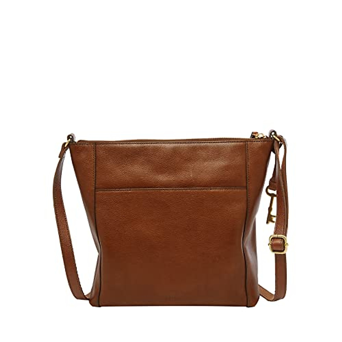 Fossil Women's Tara Leather Crossbody Purse Handbag, Brown + Fossil Women's Tara Leather Zip Around Clutch Wallet, Brandy