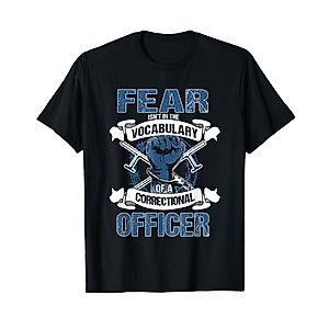 Cool Correctional Officer Apparel Correctional Officer T-Shirt - Men's Black Classic Fit Short Sleeve T-Shirt - Small