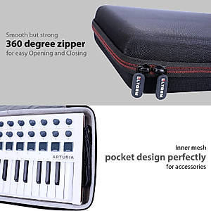 LTGEM Hard Case for Arturia MiniLab MkII 25 Slim-Key Controller/Arturia MiniLab 3 Mini Hybrid Keyboard Controller/Arturia MicroFreak Hybrid Synthesizer