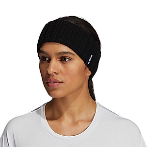 adidas Women's Linear Knit Headband, Black F22, One Size