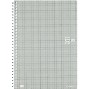 Kokuyo Spiral Graph Notebook, 10'' x 7'' Business Journal B5 Soft Ring Notebooks with 5mm Grid Ruled, 80 Perforated Sheets, Sliver 1 Subject Notebook, Note Taking for Work. Japan Import (SU-SV308S5-C)
