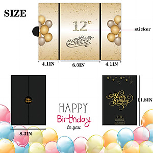 SIHPTO Black Gold Birthday Guest Book,Birthday Party Decorations for Men and Boys,Happy Birthday Signature Guest Book Party Supplies,18x12 Inches Birthday Guest Sign in Book