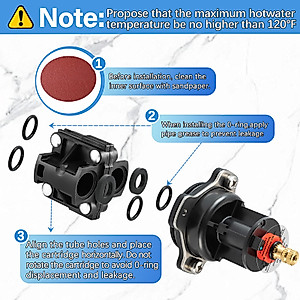 GP76851 Mixer Cap and GP500520 Pressure Balancing Unit, Compatible with Kohler GP77759 Mixer Cap, Shower Cartridge Replacement Valve Repair Kit, for Rite-Temp and 1/2" Shower Valve