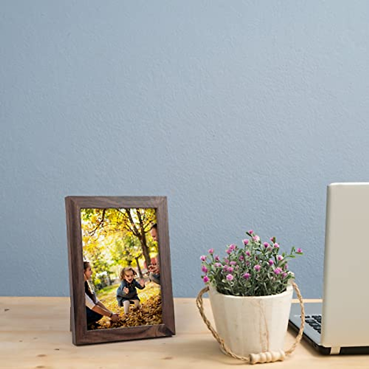 Giftgarden 5x7 Picture Frame Brown Set of 7 Rustic Walnut-Color Photo Frames 5 by 7 for Wall or Tabletop