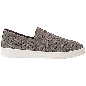 WHITE MOUNTAIN Shoes Courage Women's Slip-on Sneaker, Silver/Fabric, 9 M