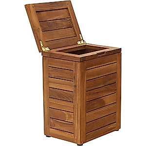 AquaTeak Spa Waste Basket with Lid