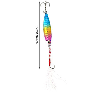 ZPSHYD Artificial Attractive Iron Plate Bait, 6PCS Long Shooting Fishing Sequin Lure, Iron Plate Bait Tool Accessory for Sea Fishing