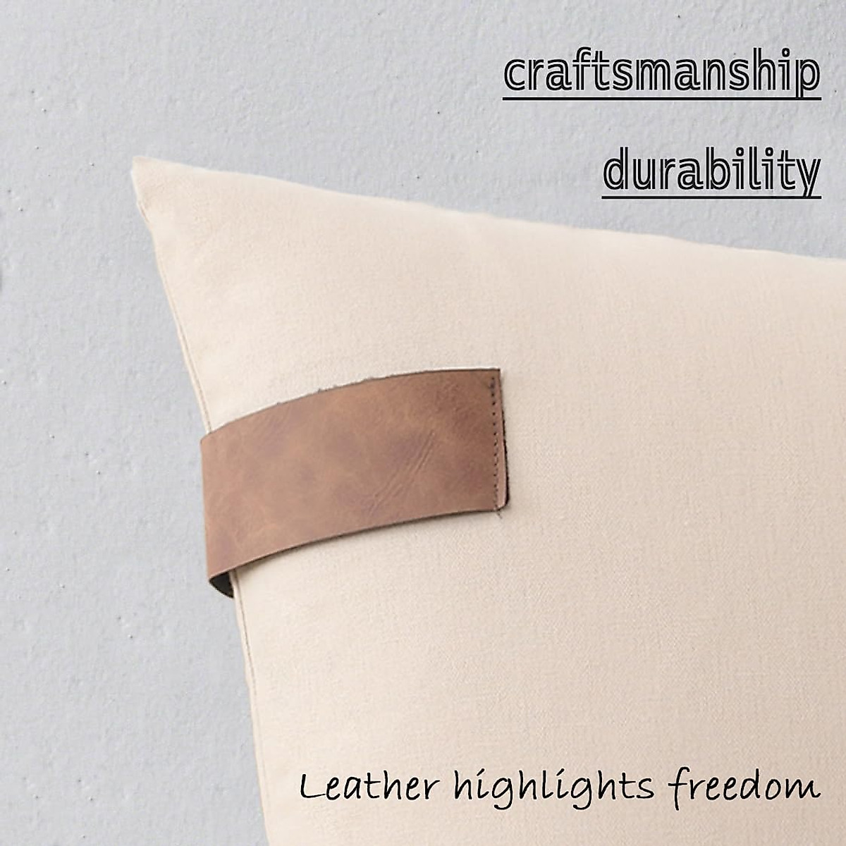 NordECO HOME Set of 2 Throw Pillow Covers - 100% Cotton Soft Decorative Cushion Covers for Bed Home Decoration, 18 x 18, Grey