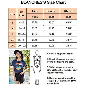 Adventure T-Shirt Women Mountain Hiking Workout T Shirt Casual Outdoor Athletic Short Sleeve Tee Tops Blue