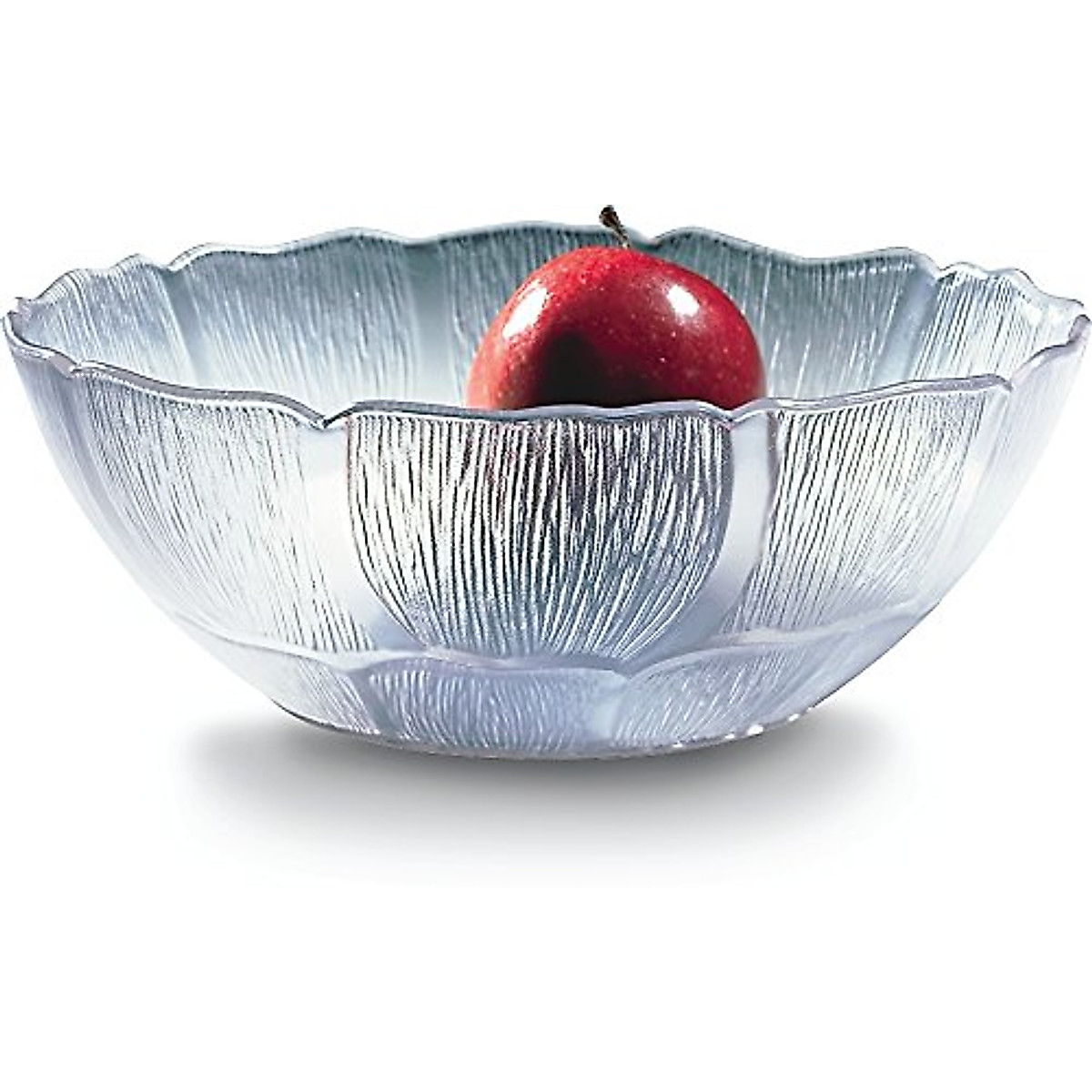 Carlisle FoodService Products Petal Mist Plastic Bowl, 9 Inch Diameter for Catering, Buffets, Restaurants, Polycarbonate (Pc), 2.4 Quarts, Clear, (Pack of 12)