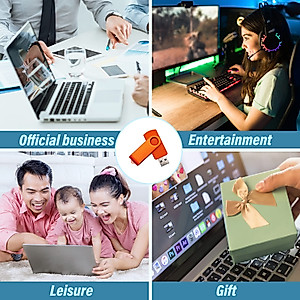 Chauuxee 4GB USB Flash Drives Memory Sticks U Disk Thumb Drive Pen Drives for Pupil Students' Presents&Teachers' Gifts (Orange)