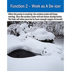 Pond Aeration Kit – AquaMiracle Pond Air Pump Kit Koi Pond Aerator for Pond up to 1000 Gallons Pond Deicer All-in-One Pond Aeration System with Double Outlet Airline Tubing Air Stones Check Valves