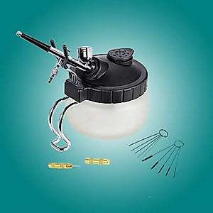 4 Set Airbrush Cleaning Kit Airbrush Cleaning Pot with Air Filter Mat and Holder,Nozzle Cleaning Needle,5pcs Brushes Set,5pcs Dredging Needles Kit