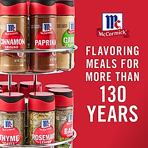 McCormick Two Tier Chrome 16 Piece Spice Rack Organizer with Spices Included, 26.09 oz