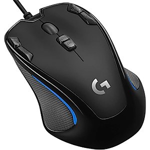 Logitech G300s Optical Ambidextrous Gaming Mouse - 9 Programmable Buttons, Onboard Memory (Renewed)
