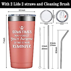 Fufendio Thank You Gifts for Coworkers - Funny Inspirational Birthday Gifts for Women, Friends Female, Best Friend, Coworker, Sister - Encouragement Gifts - Vacuum Insulated 20oz Tumbler